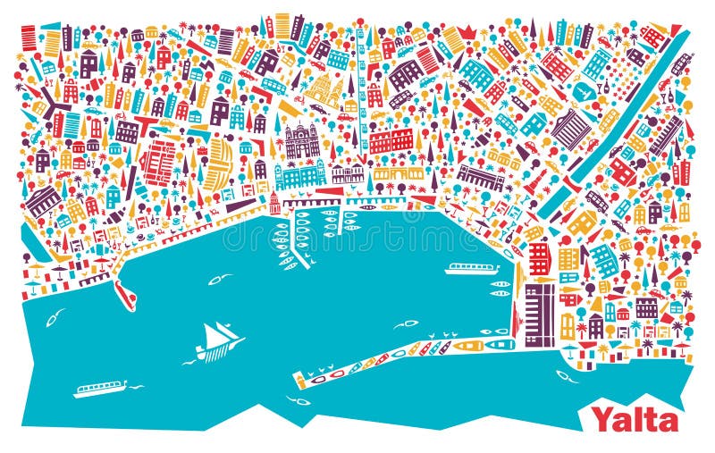 Jalta-Farbkarte vektor abbildung. Illustration von querneigung - 66691512