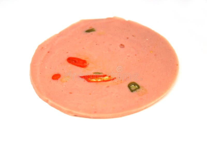 Salchicha Picante De Bolonia, Jamón De Los Chiles Foto de archivo ...