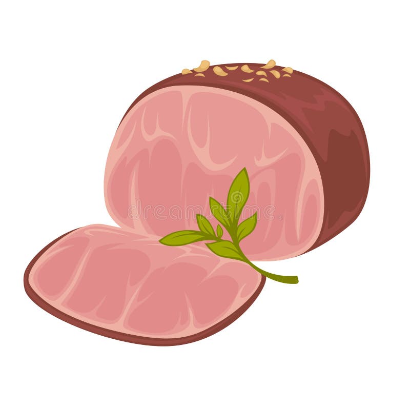 Jamón - Icono Del Cerdo Ahumado Ilustración del Vector - Ilustración de ...