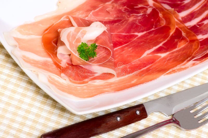 Jamón Italiano Tradicional. Foto de archivo - Imagen de sano, cierre ...