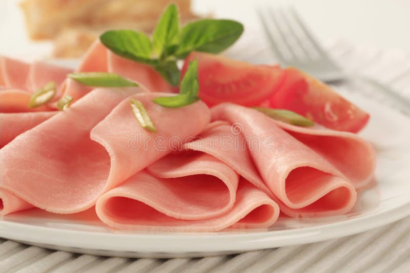 Jamón rebanado imagen de archivo. Imagen de nadie, fresco - 21461963