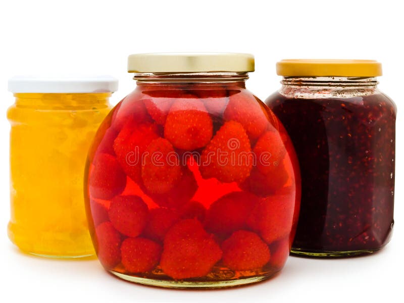 Collection of jam jars stock image. Image of blueberry - 25708933