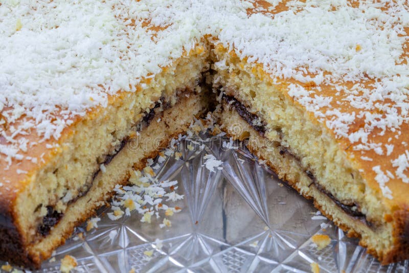 Jam and Coconut Cake Natural Delicacy Stock Photo - Image of bakery ...