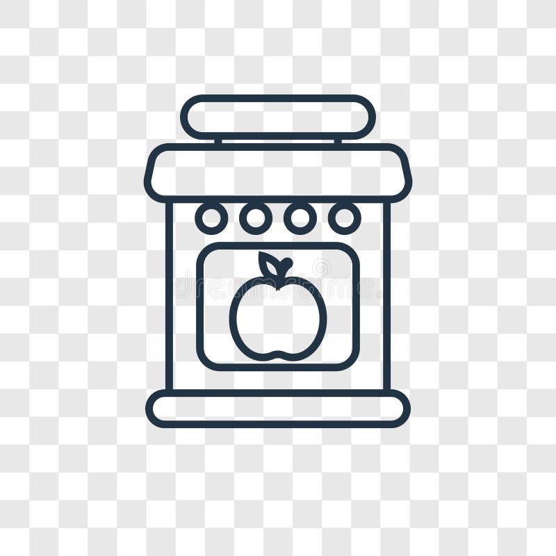 Jam Concept Vector Linear Icon Isolated on Transparent Background, Jam ...