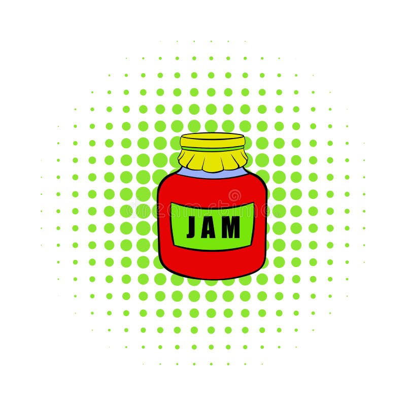 Jam icon, pop-art style stock vector. Illustration of breakfast - 80550134