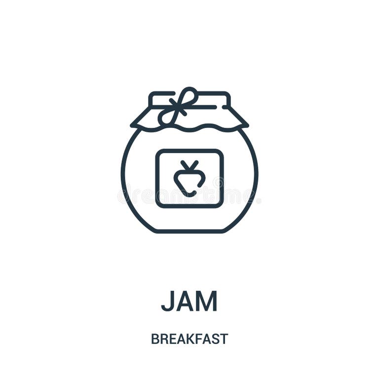 Jam Icon Vector from Breakfast Collection. Thin Line Jam Outline Icon ...