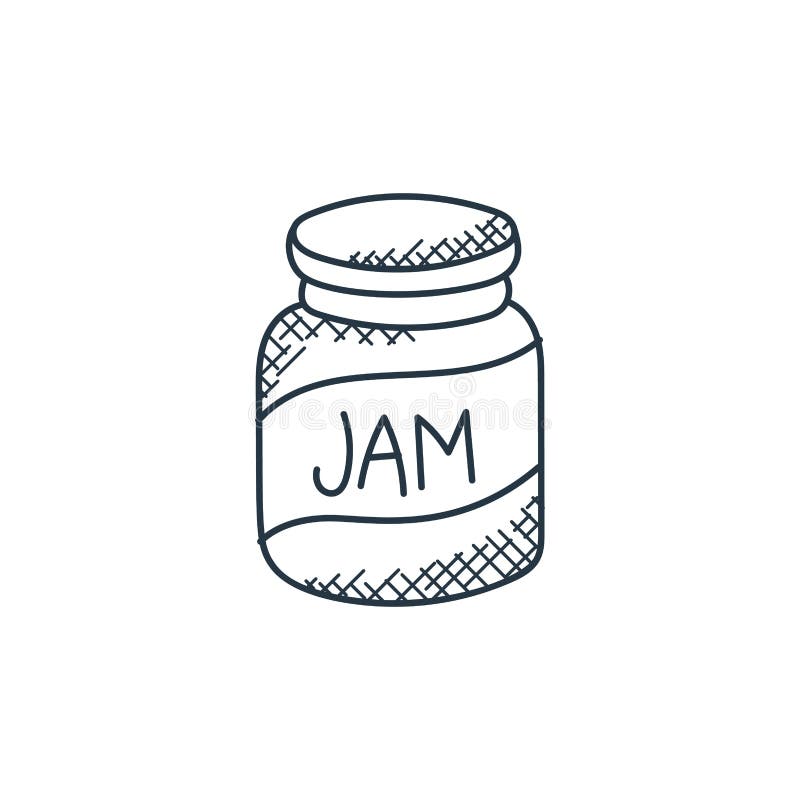 Jam Icon Vector from Food Concept. Thin Line Illustration of Jam ...
