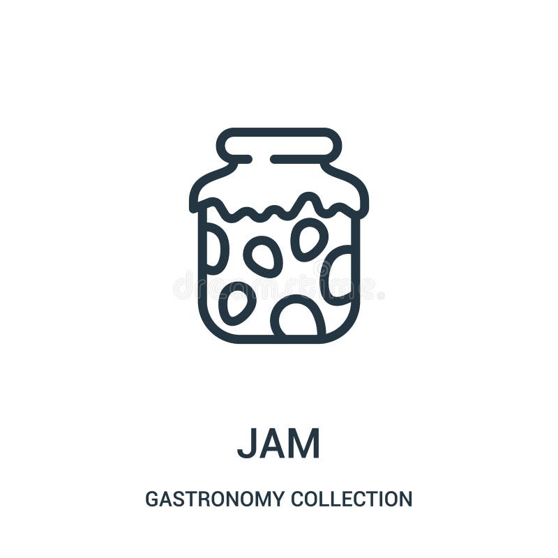 Jam Icon Vector from Gastronomy Collection Collection. Thin Line Jam ...