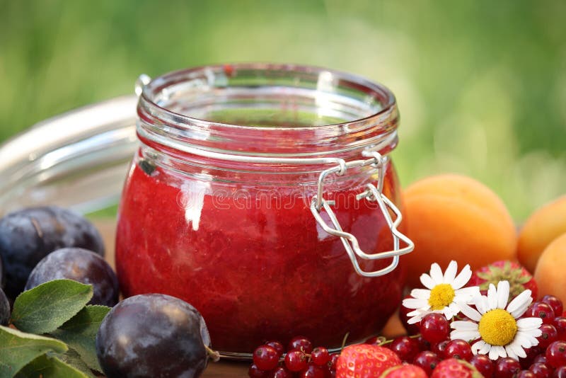 Jam stock photo. Image of glass, food, gardening, exterior - 32526644