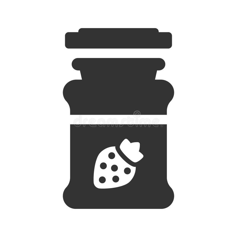 Jam jar Icon stock vector. Illustration of icon, food - 345330982
