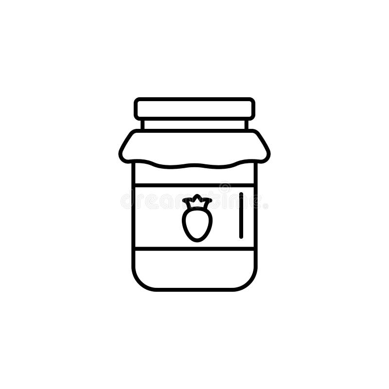 Jam Jar Line Icon. Linear Style Sign for Mobile Concept and Web Design ... Jam Jar Line Icon. Linear Style Sign for Mobile Concept and Web Design ...