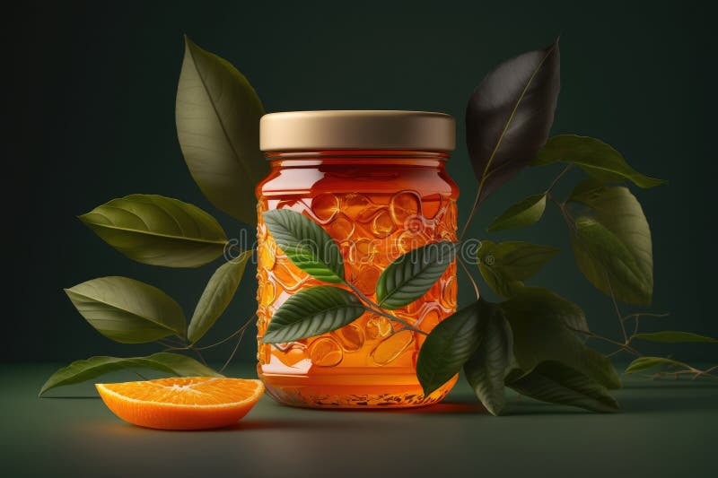 Jam Jar. Natural Background. Illustration AI Generative Stock ...