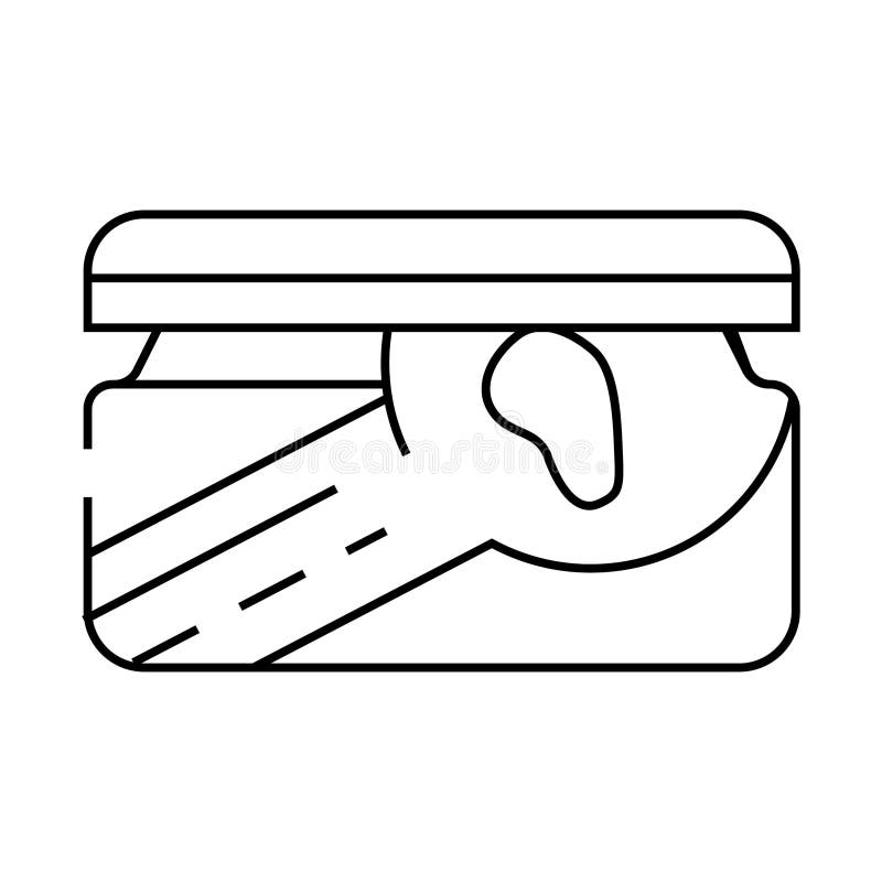 Jam or Puree Mango Container Line Icon Vector Illustration Stock ...