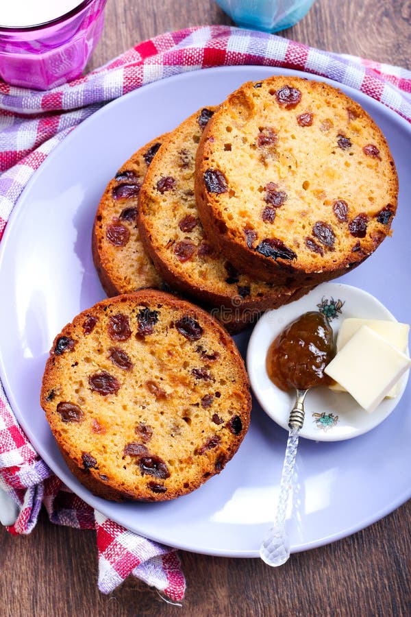 Jam and raisin rolls stock image. Image of cakes, slice - 44729727