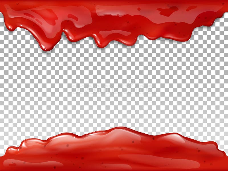 Jam Red Flow Drops 3D Vector Illustration Stock Vector - Illustration ...