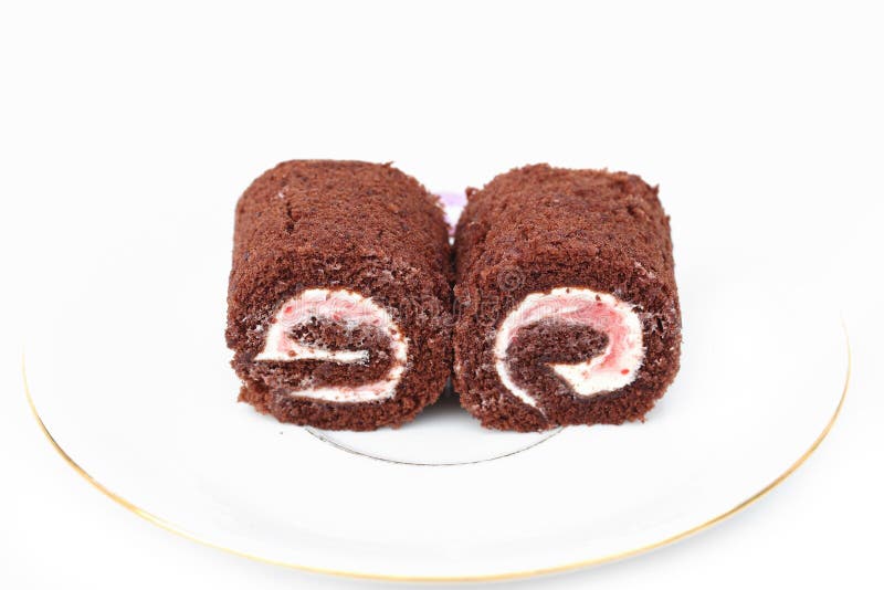 Jam Roll Chocolate and Wine Stock Photo - Image of culture, dessert ...