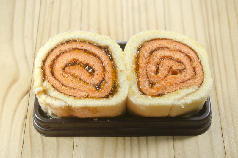 Jam roll fancy cake stock image. Image of macro, gourmet - 58007385