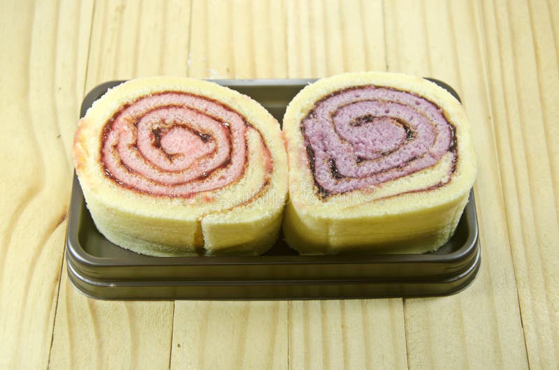 Jam roll fancy cake stock image. Image of sticky, eating - 58007429