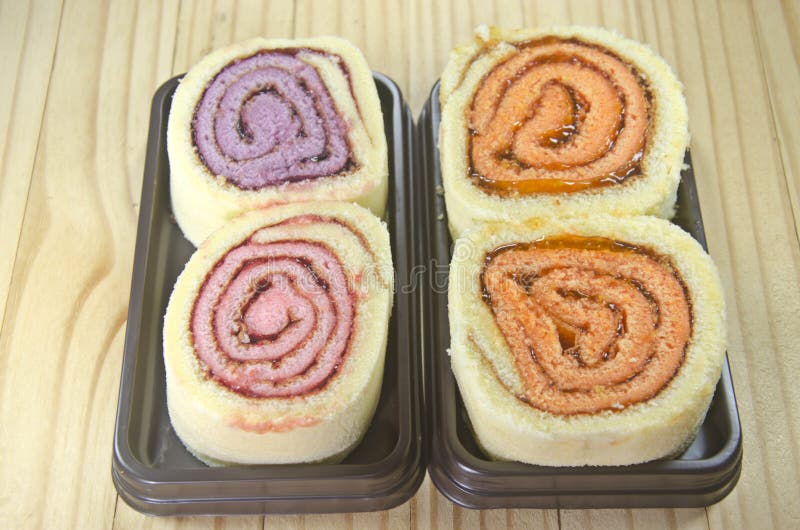 Jam roll fancy cake stock photo. Image of homemade, swirl - 58007486