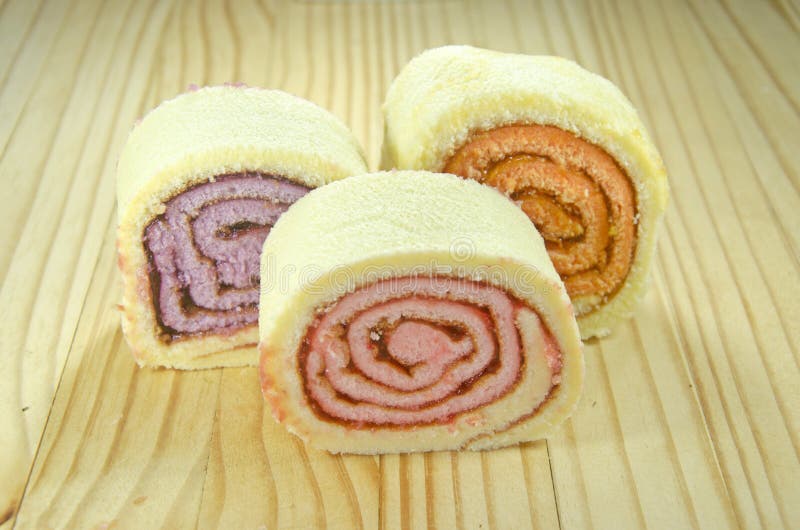 Jam roll fancy cake stock photo. Image of homemade, swirl - 58007486