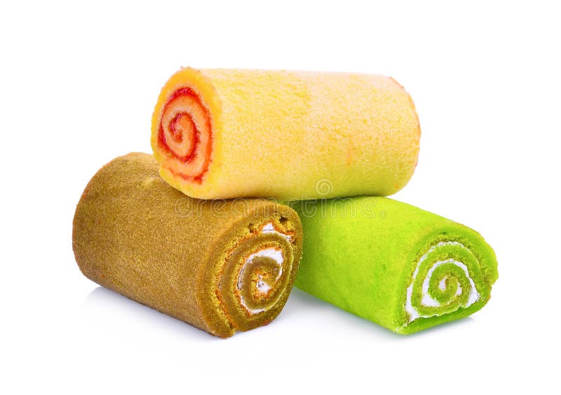 Jam Roll Mini Isolated on White Stock Photo - Image of chocolate ...