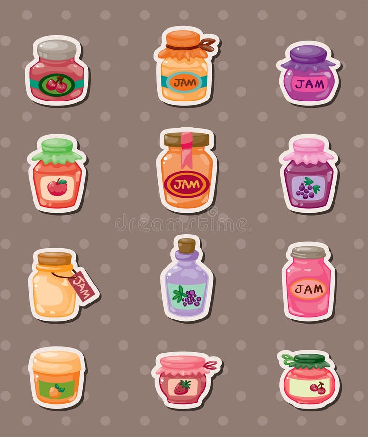 Sweets and cakes Stickers stock vector. Illustration of cream - 19200278