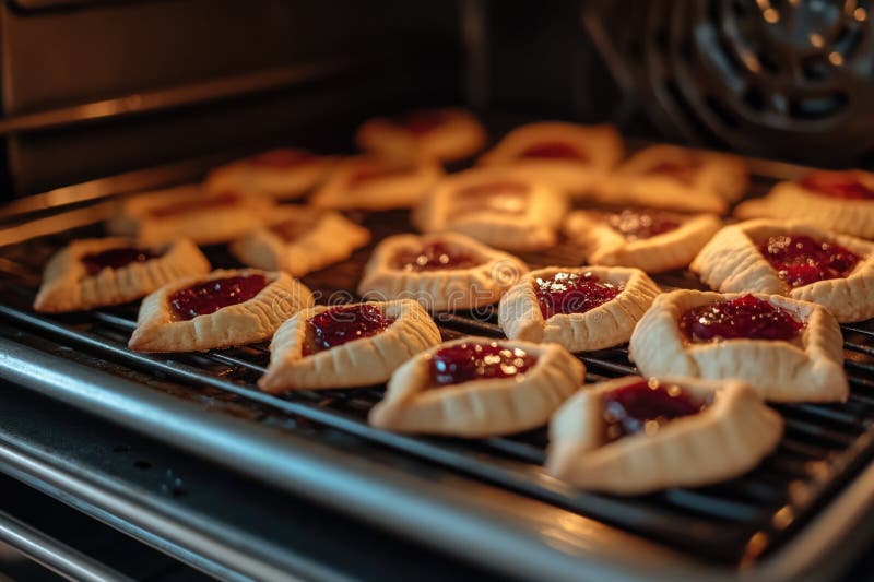 Jam Tarts in Oven stock image. Image of generated, sweet - 363437889