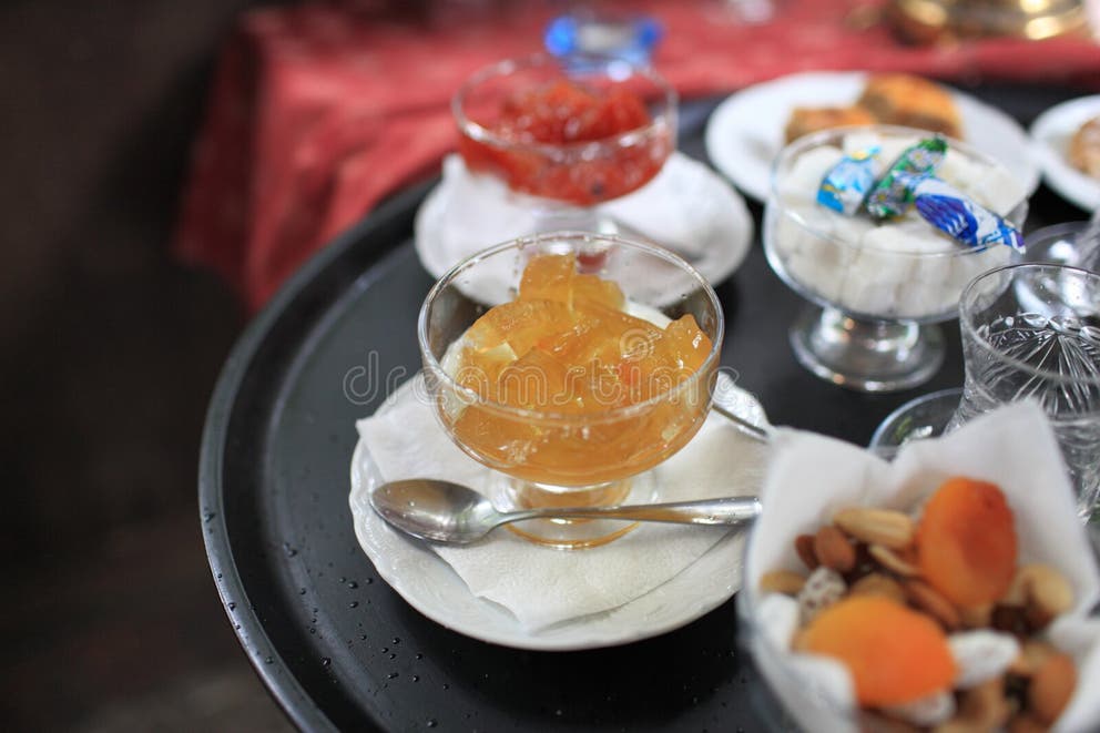 Jam for tea party stock photo. Image of culture, spoon - 25305520