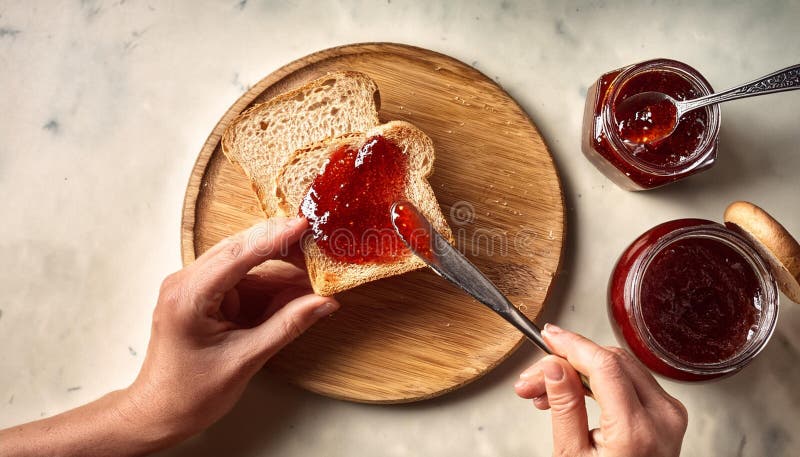 Jam on Toast stock illustration. Illustration of toast - 332380875