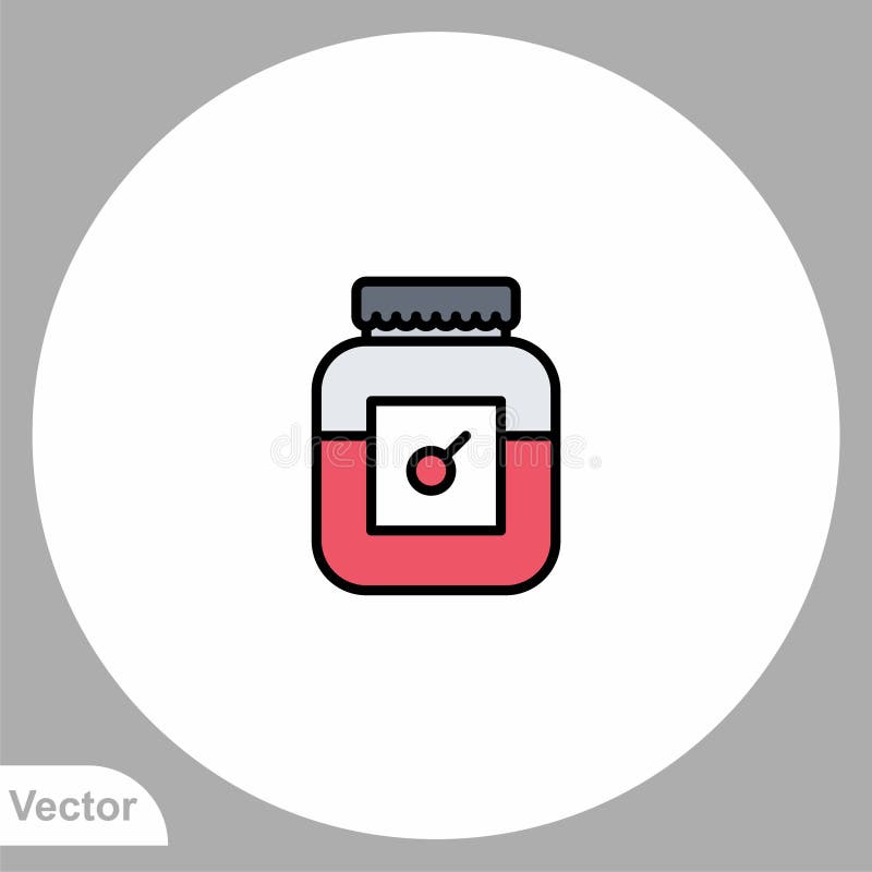 Jam Vector Icon Sign Symbol Stock Vector - Illustration of icon, jelly ...