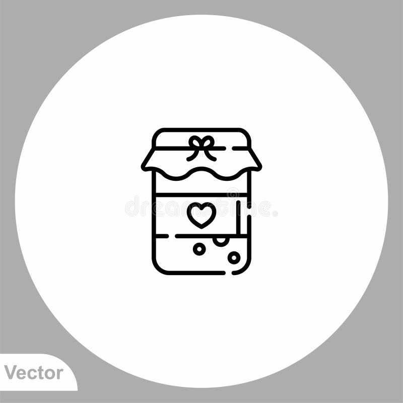 Jam Vector Icon Sign Symbol Stock Illustration - Illustration of fruit ...
