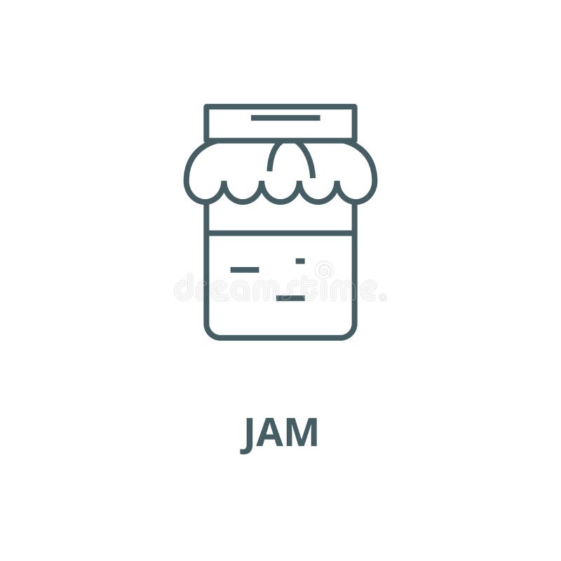 Jam Vector Line Icon, Linear Concept, Outline Sign, Symbol Stock Vector ...