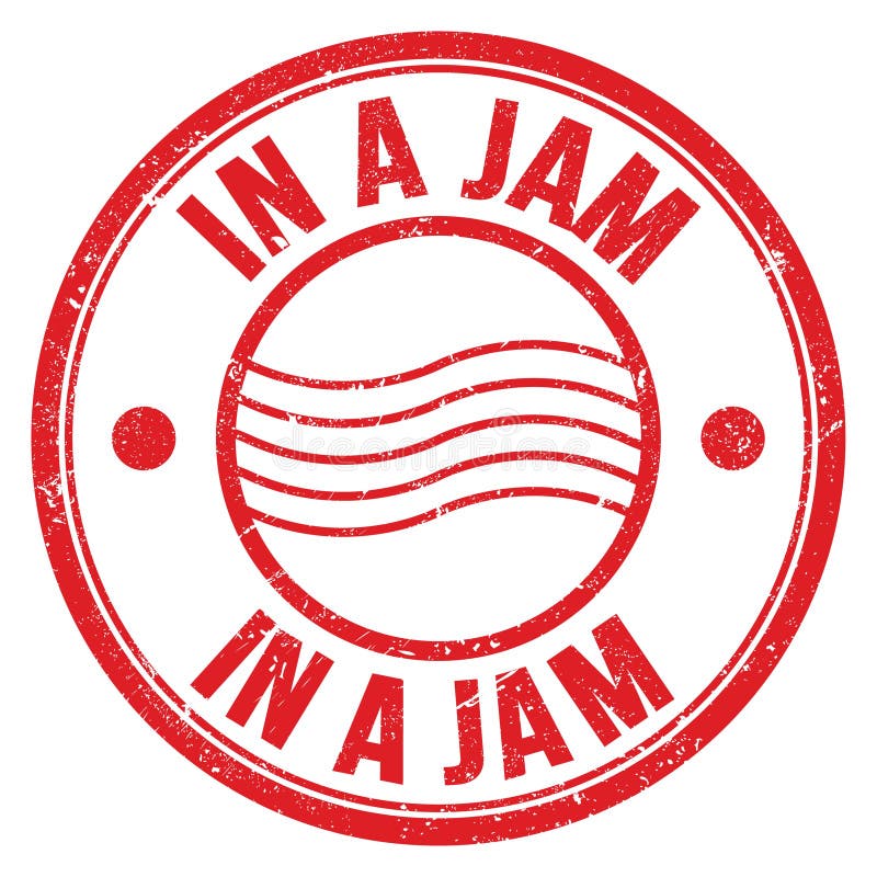 In a JAM Text Written on Red Round Postal Stamp Sign Stock Illustration ...