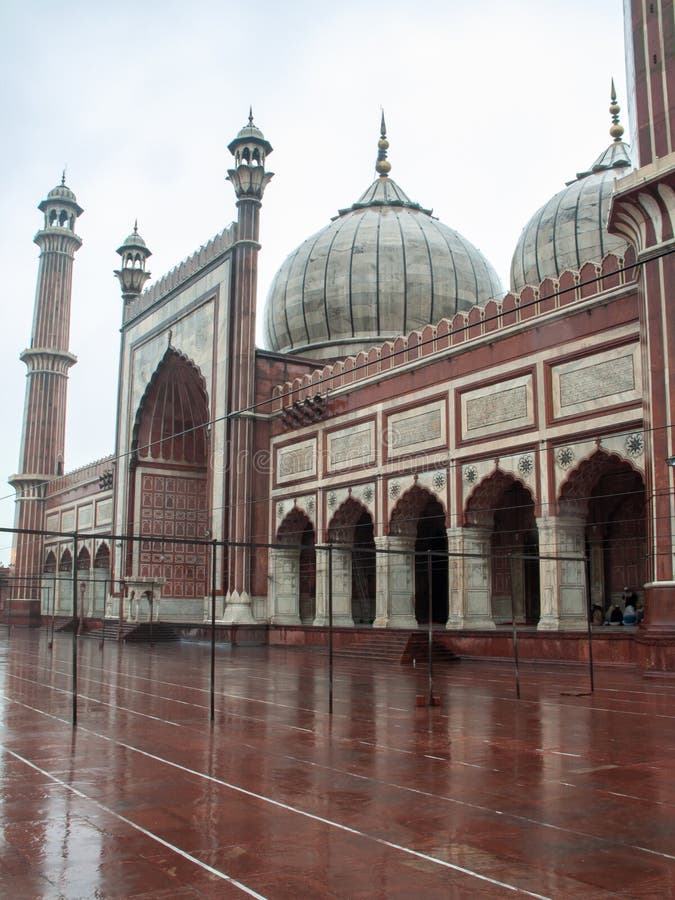 Jama Masjid Of Delhi Is One Of The Largest Mosques In India Stock