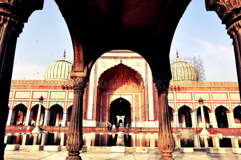 Jama Masjid - Mosque in India Stock Image - Image of sacred, mogul ...