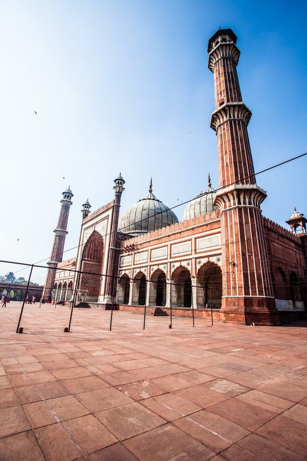 Jama Masjid Mosque, Old Delhi, India. Stock Photo - Image of islam ...