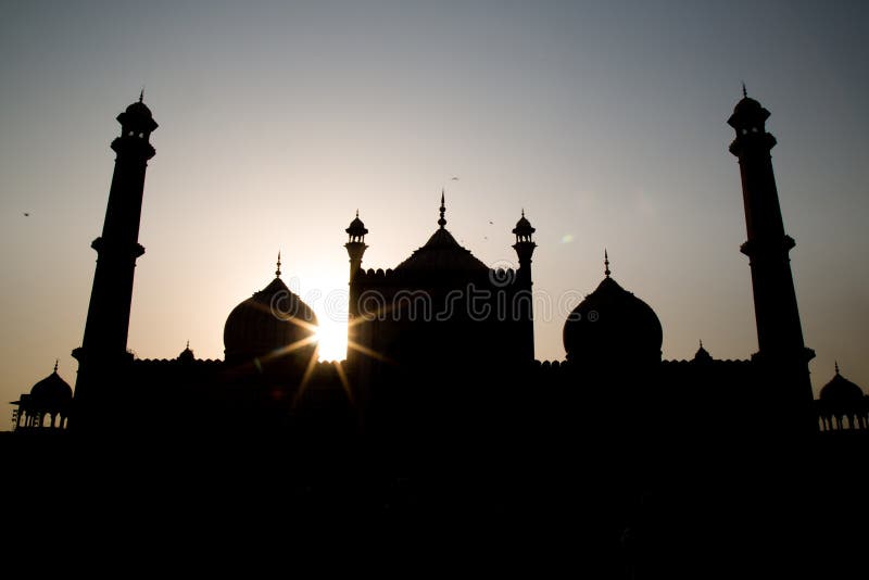 Jama Masjid Sunset, Delhi, India Stock Photo - Image of asia, evening ...