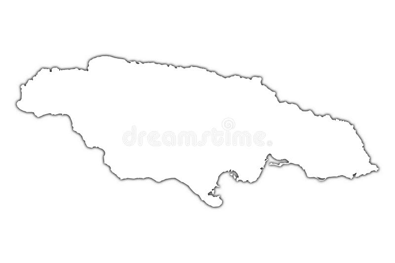 Jamaica outline map stock illustration. Illustration of isolated - 4360482