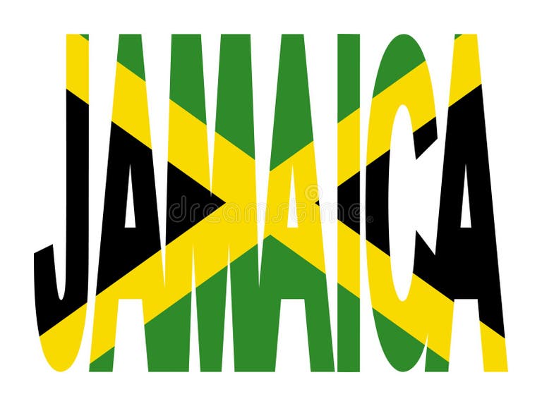 Jamaica text with flag stock vector. Illustration of jamaica - 4643311