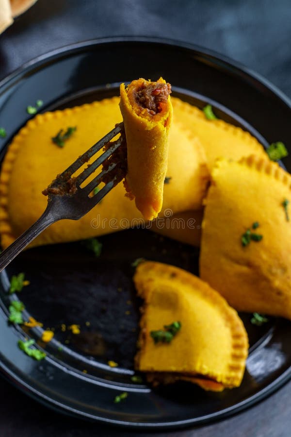 Jamaican Beef Turnover stock image. Image of beef, empanada - 165574437