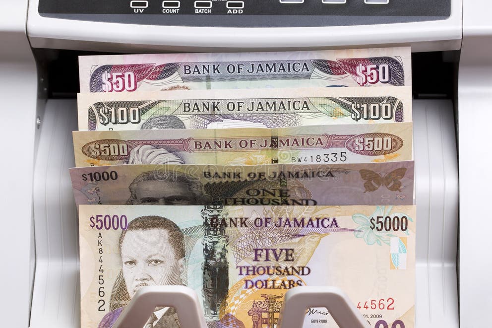 Jamaican Dollar in the Counting Machine Stock Image - Image of jamaican, note: 334624621