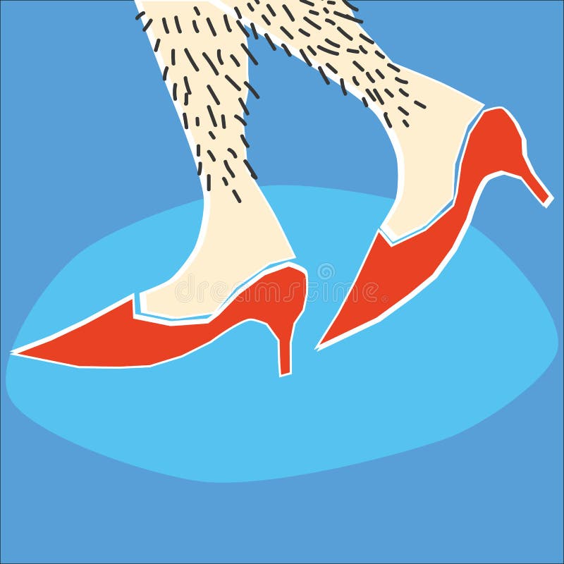 Jambes Et Talons Hauts Velus Illustration de Vecteur - Illustration du ...