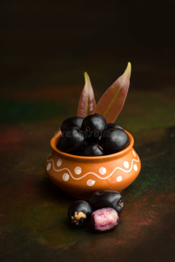 Jambul or Jamun (Syzygium Cumini) Stock Image - Image of plum, java ...