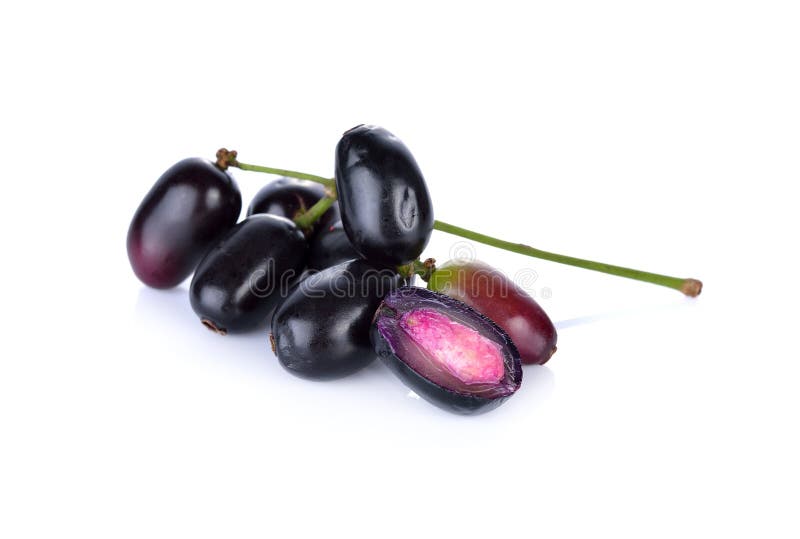 Red plum with stem stock image. Image of blush, health - 190521