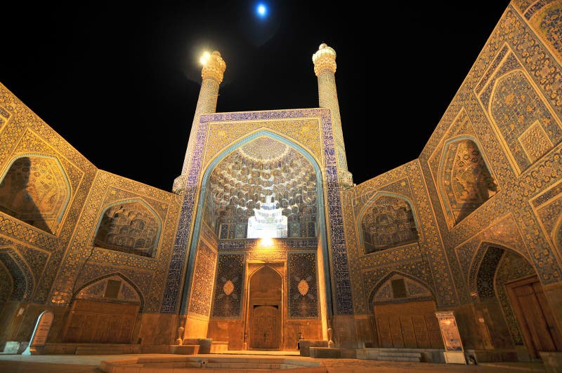 Jameh Mosque of Isfahan in Iran Stock Photo - Image of mosque, tiles ...
