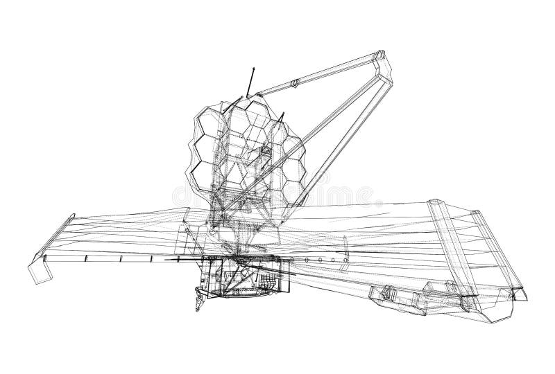 James Webb Space Telescope. Vector Editorial Image - Illustration of ...