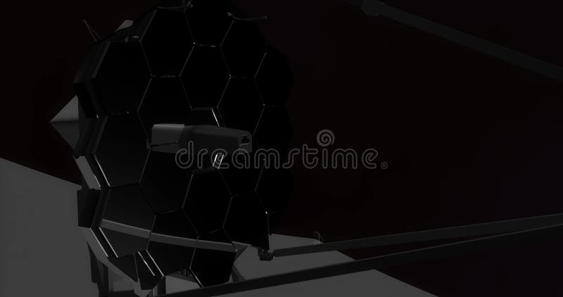 James Webb Space Telescope, JWST, Wireframe Stock Footage - Video of ...