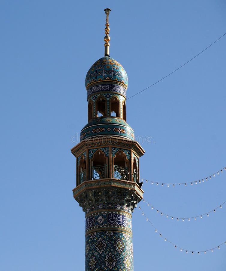 Jamkaran Mosque stock photo. Image of lighthouse, spire - 342821268