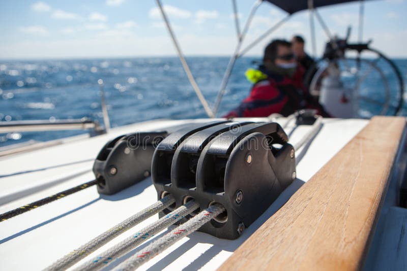 Jammers To the Ropes on a Sailing Boat Stock Photo - Image of nature ...