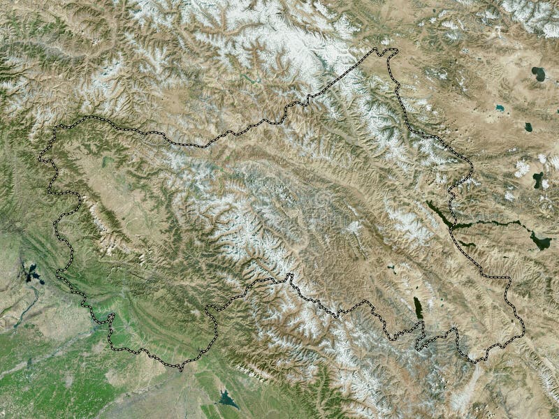 Jammu and Kashmir, India. High-res Satellite. No Legend Stock Photo ...